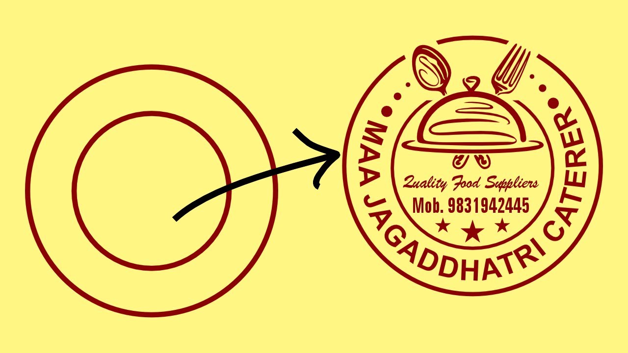 Creative Catering Plate Envelop Design in CorelDRAW || DTP || Job Work ...