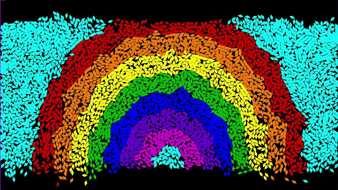 Particle art out of colorful particles - YouTube