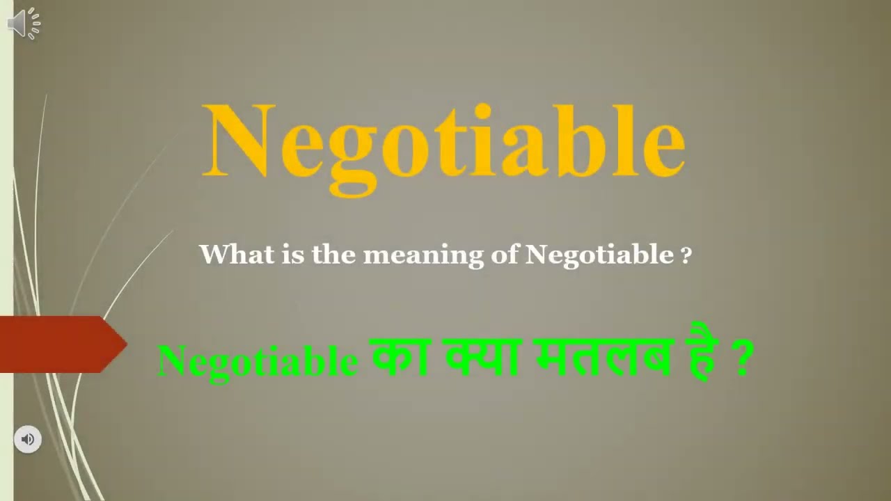 Negotiable Meaning In Hindi Negotiable Ka Kya Matlab Hota Hai Daily Negotiable Meaning In Hindi Negotiable Ka Kya Matlab Hota Hai Daily