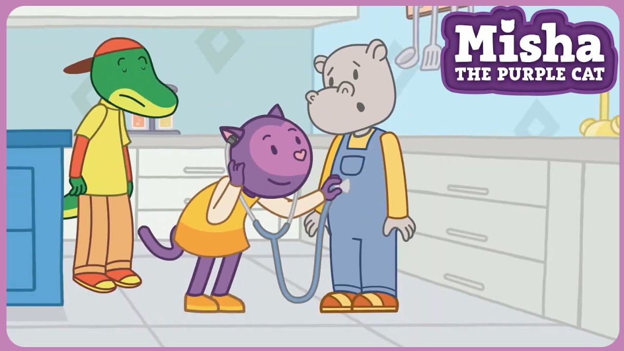 Misha The Purple Cat | English Moral Stories | 40 | Misha La Gata ...