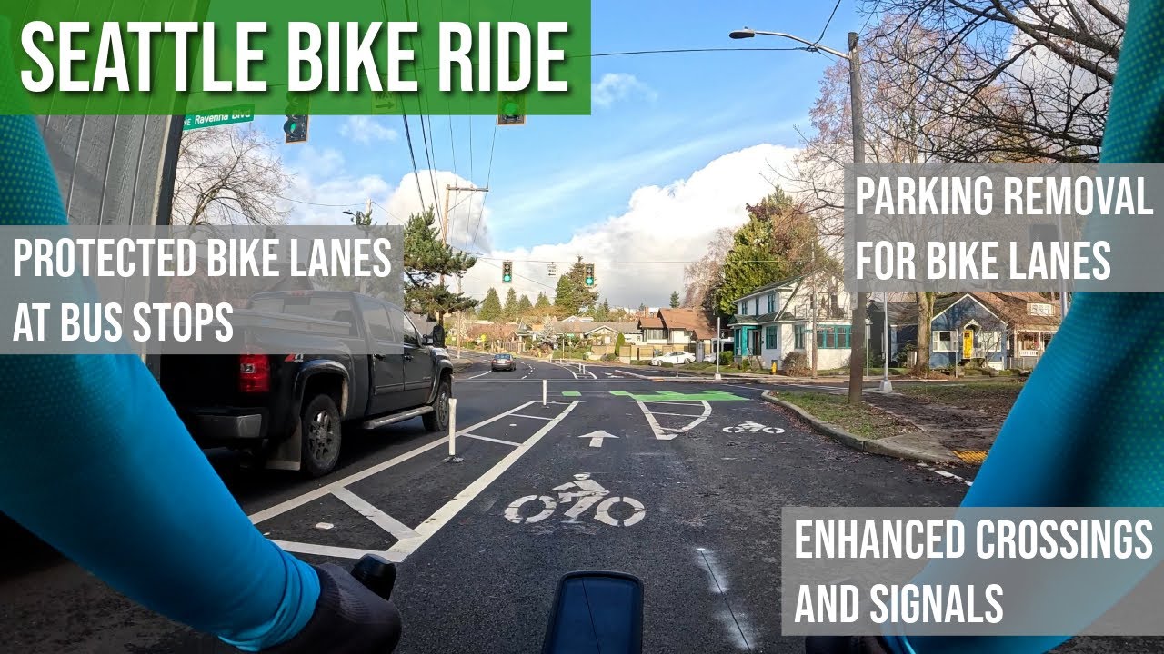 Cycling Seattle's New Improved Bike Lanes from U District to Roosevelt ...