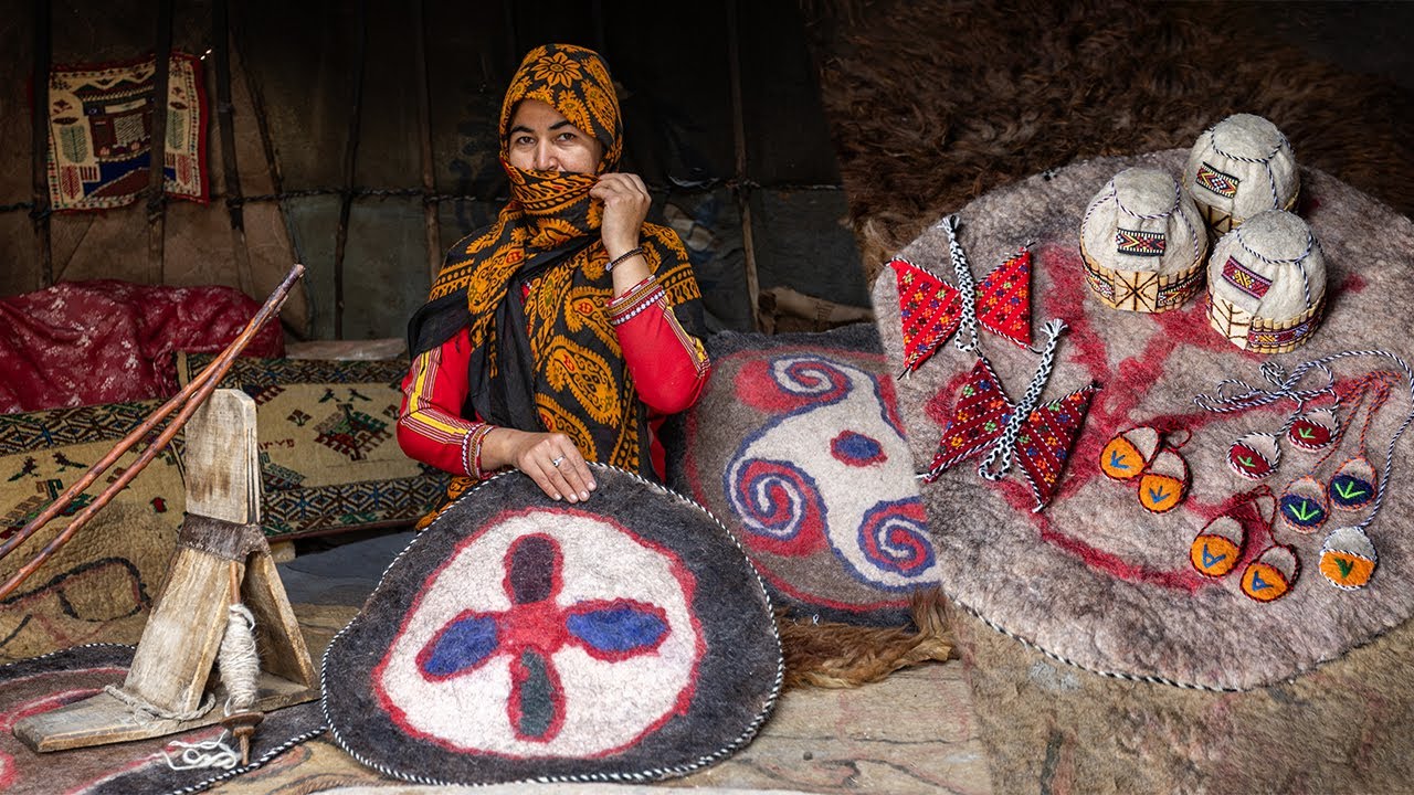 Turkmen Village Life | The Ancient Art of Felt Making - YouTube