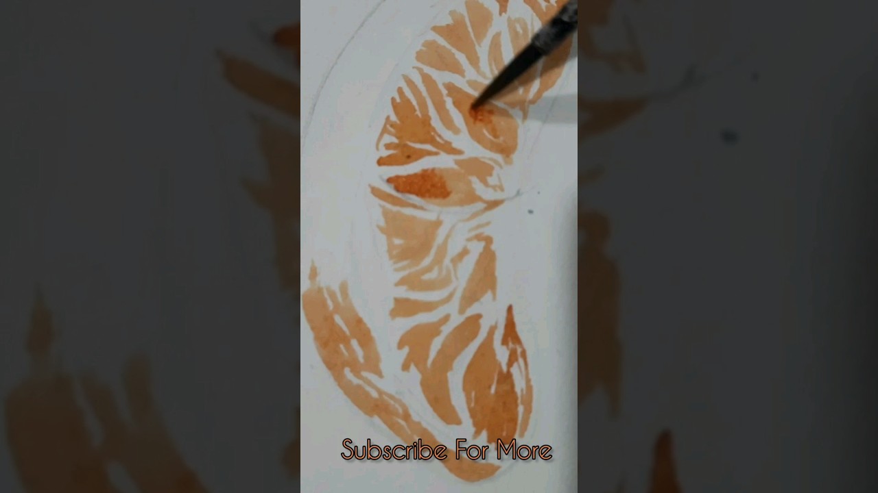 Realistic Drawing | Watercolour Tutorial | Mandarin Orange Drawing ...