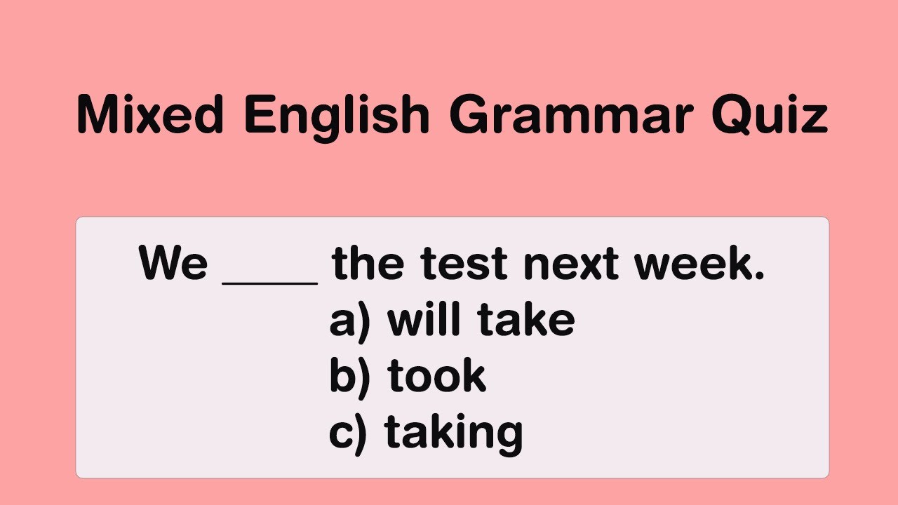 50 English Grammar Mixed Quiz | Mixed Exercise | Test your English ...