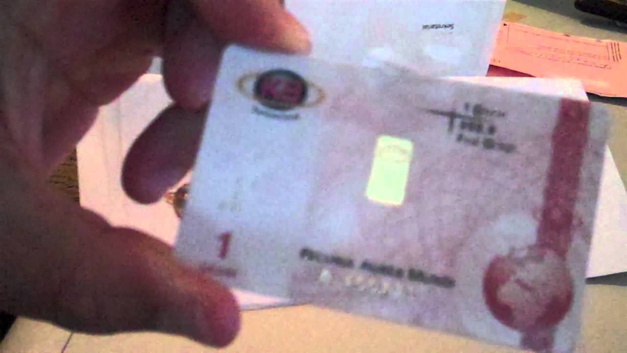 My First "KB Vision" Gold Bullion Card - YouTube