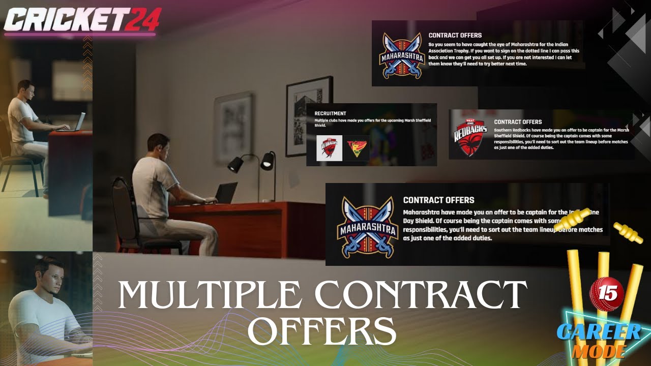 Ep15 Multiple Contract Offers Career Mode Cricket24 Ogx Youtube