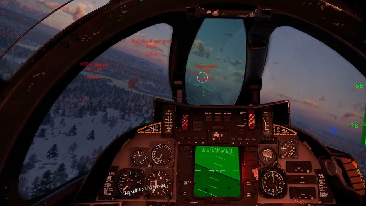 Cockpit VR Dogfight in F-14 Tomcat War Thunder - YouTube