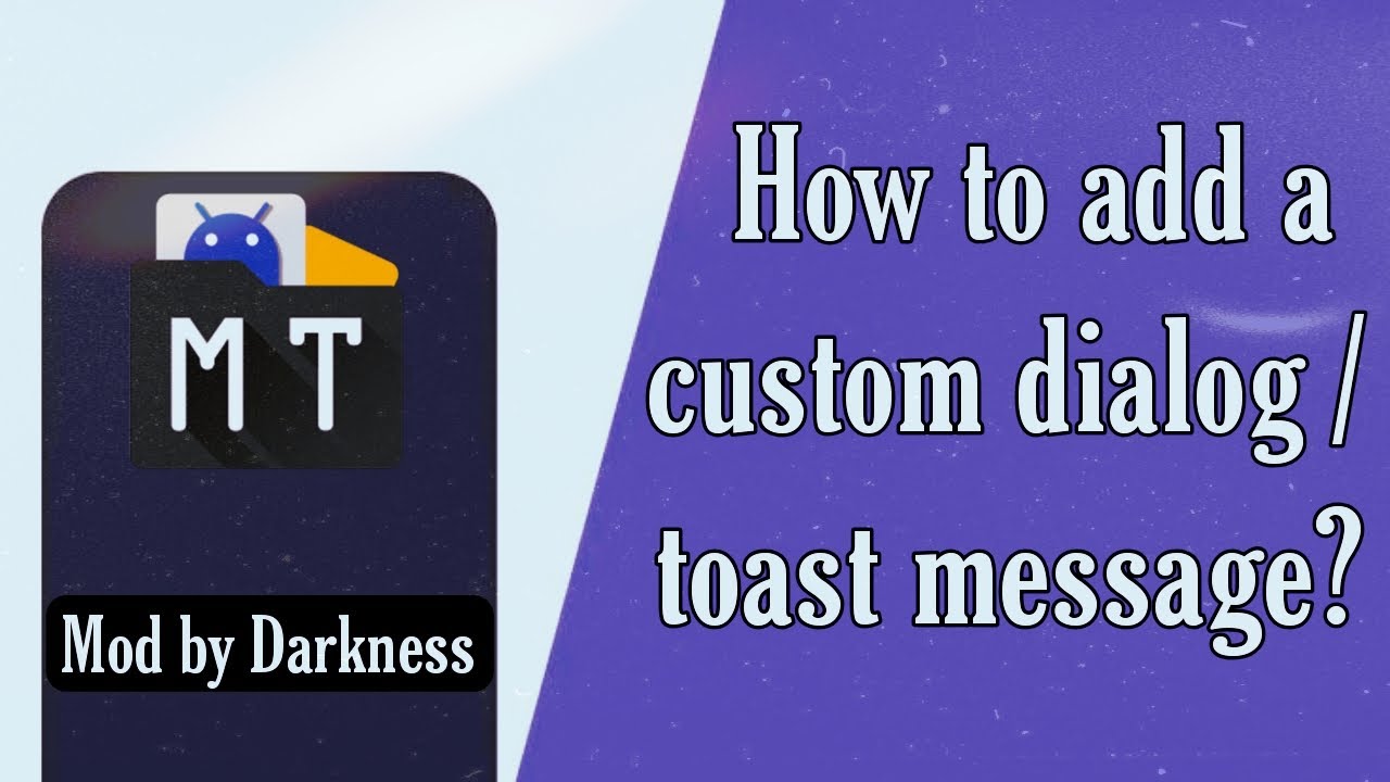 How to add a custom dialog or toast message? - YouTube