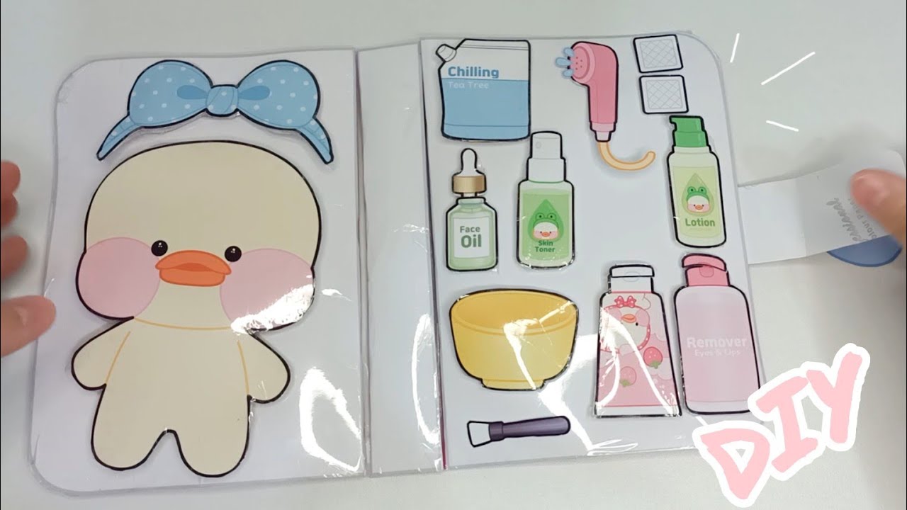 Paper Duck Skincare Makeup Squishy Book #diy #makeup #squishy #duck # ...