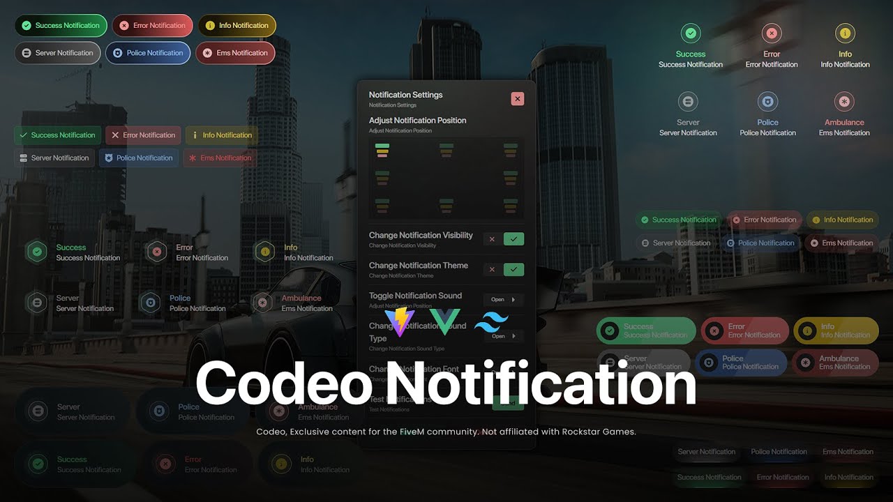 FiveM Advanced Notification System | 8 Unique Themes + 8 Custom Sounds ...