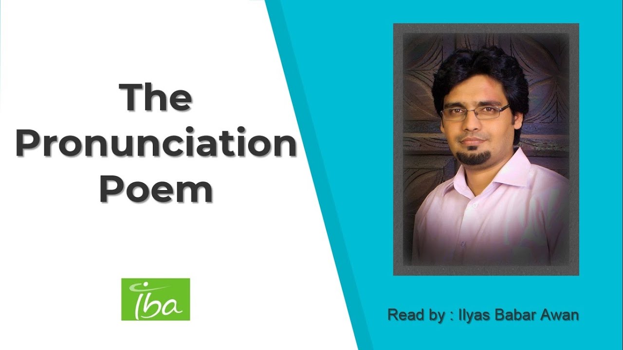 The Pronunciation poem - YouTube