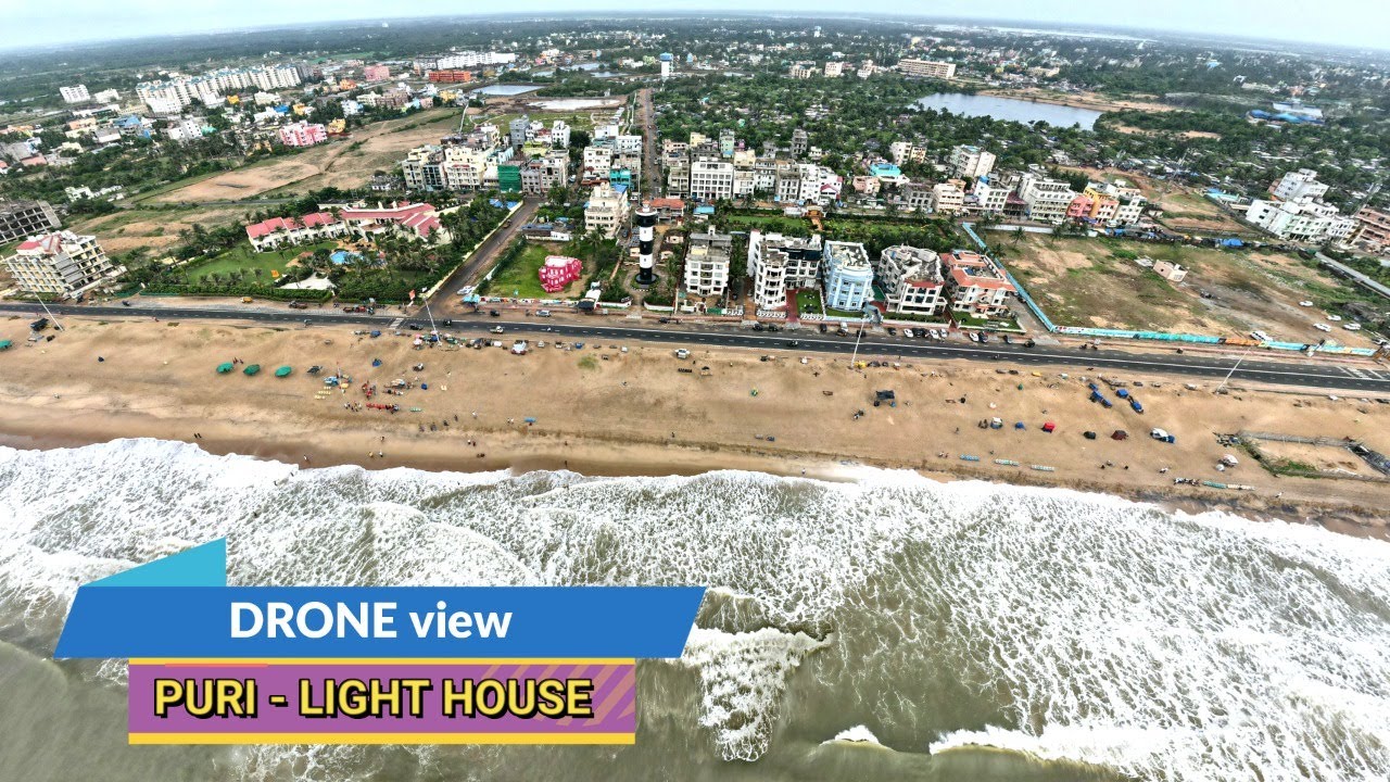 Puri Lighthouse II Drone view _ Puri II Aerial view of Puri - 4k II ...