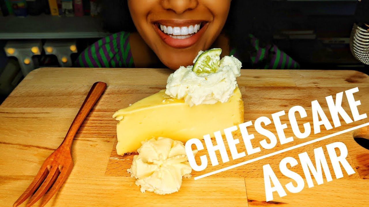 ASMR CHEESECAKE (KEY LIME) | Soft Sticky Eating Sounds | No Talking ...