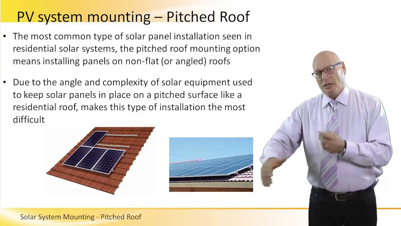 Solar System Mounting - Pitched Roof - YouTube