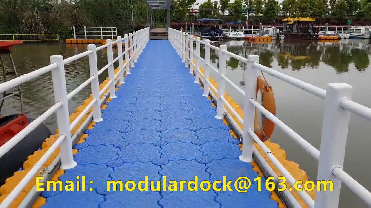 Plastic floating pontoon bridge for sale - YouTube