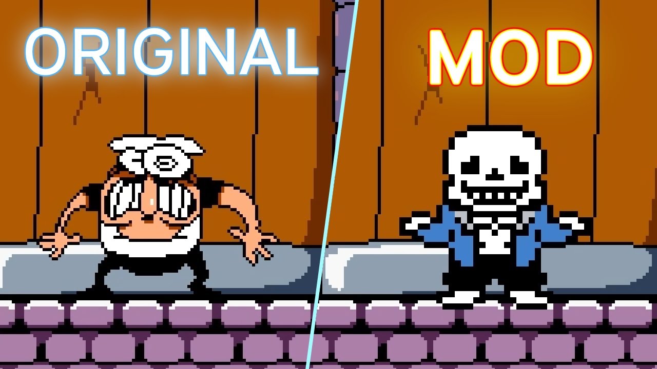 What if Sans was playable character in Pizza Tower? [Pizza Tower mods ...