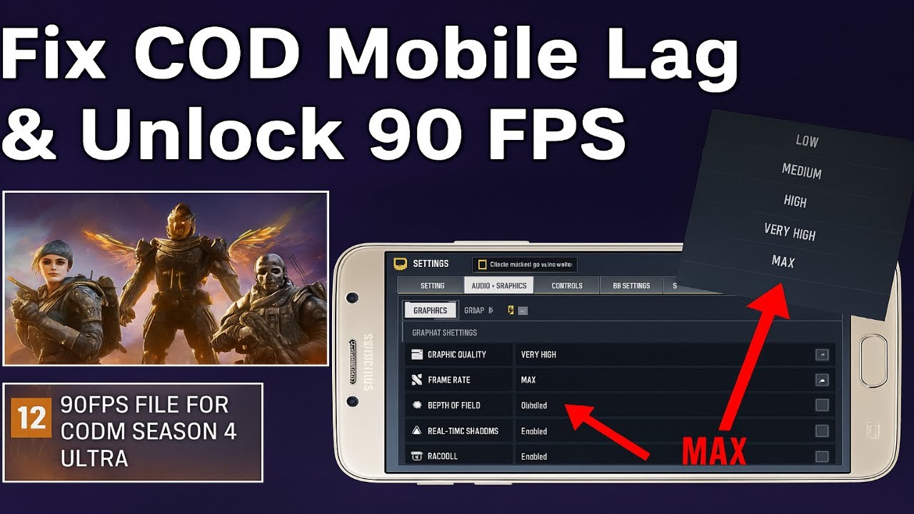Fix COD Mobile Lag and Unlock 90FPS for Smooth Gameplay | Codm Config ...