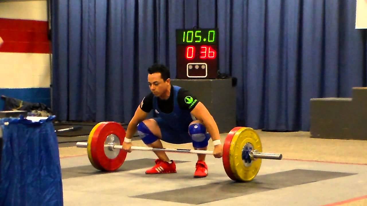 105kg snatch 2013 American Masters 77kg weight class - YouTube
