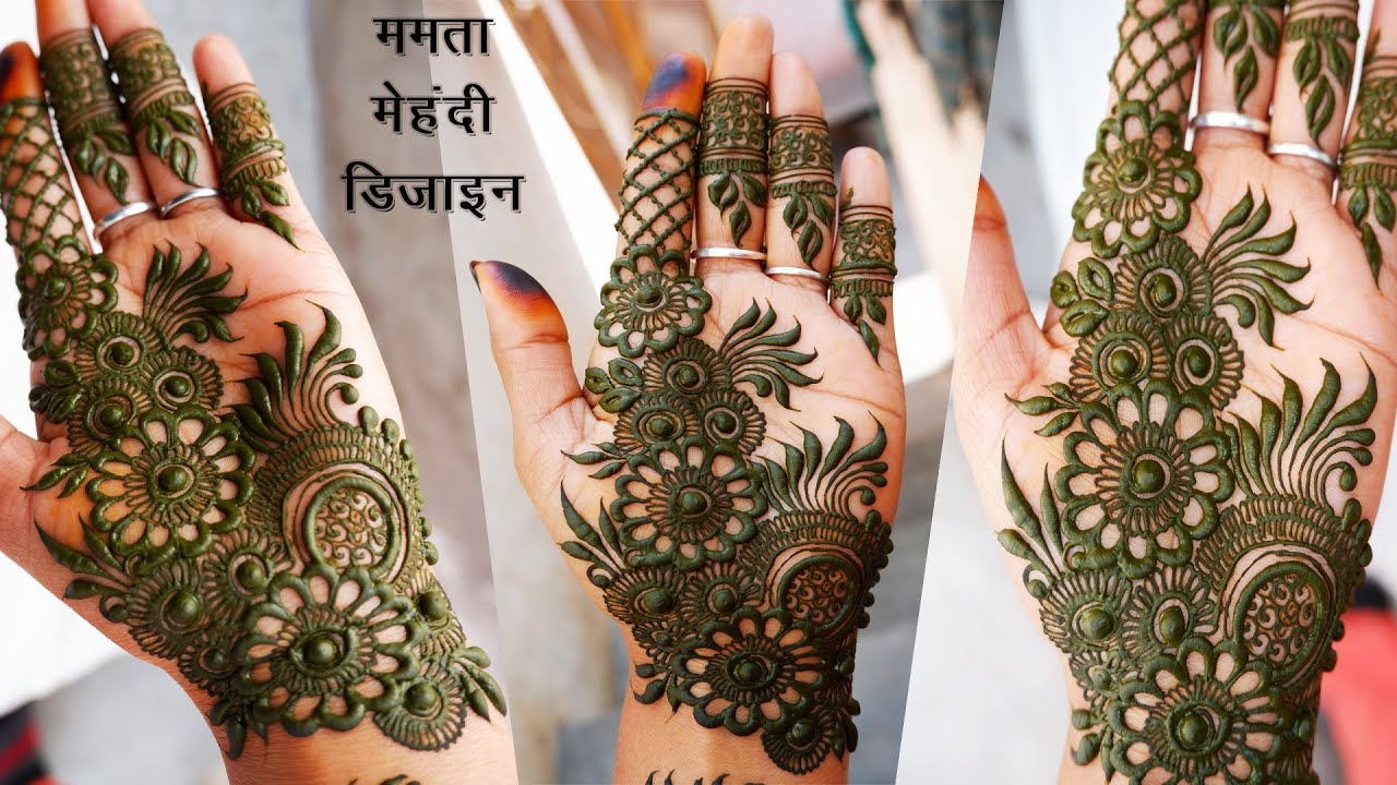 फूलों से भरी हुई खुबसूरत मेहंदी डिजाइन | Simple Flower Mehndi Design ...