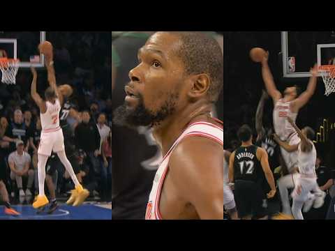 Rudy Gobert clamps Kevin Durant then Alperen Sengun INSANE block to force OT