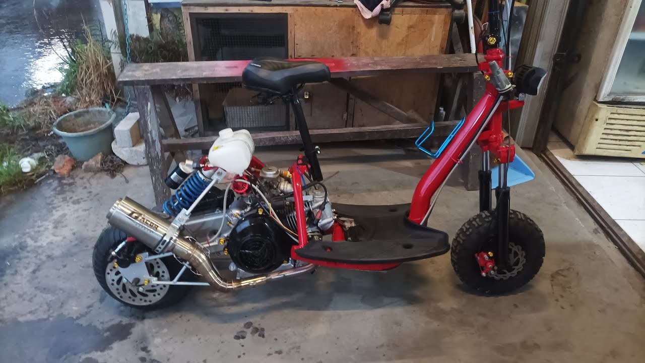 Review / spil part custom goped / otoped mesin mio - YouTube