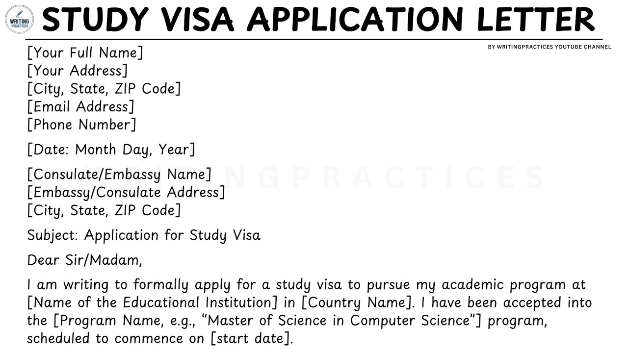 [LETTER TEMPLATE] How To Write A Study Visa Application Letter Steps ...