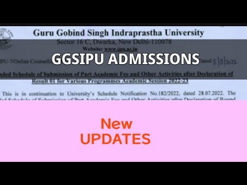 GGSIPU ADMISSIONS ALL NEW UPDATES! #ggsipu #admission #admissions2022 # ...