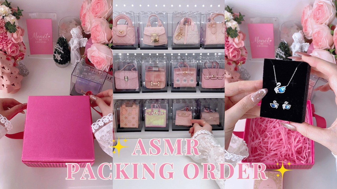 ASMR Packing Orders 🎀 Pack 3 Orders With Me | Relaxing 💕 - YouTube