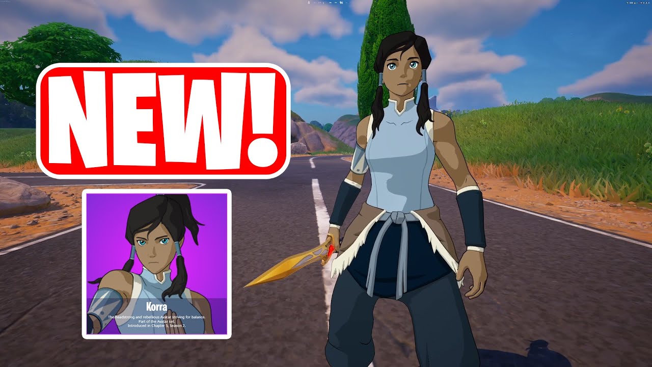 Fortnite New Season 2 KORRA Skin Showcase & Gameplay! - YouTube