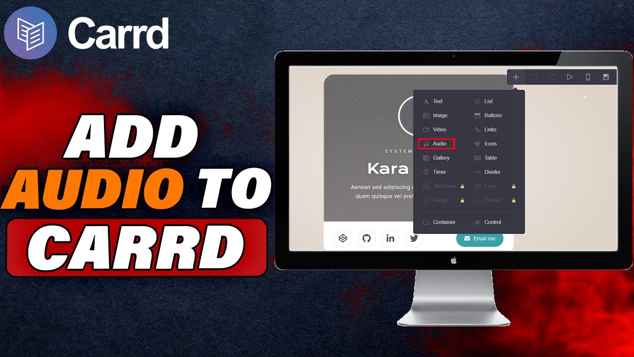 How To Add Audio In Carrd (Easy & Simple) - YouTube