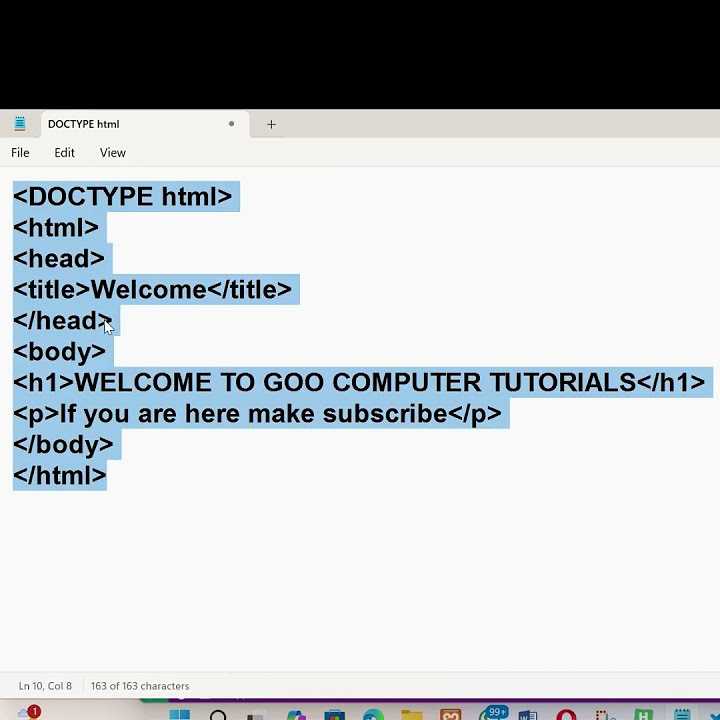 Basics Example HTML| HTML Basics| HTML For Beginners| #GOO Computer Tutorials - YouTube