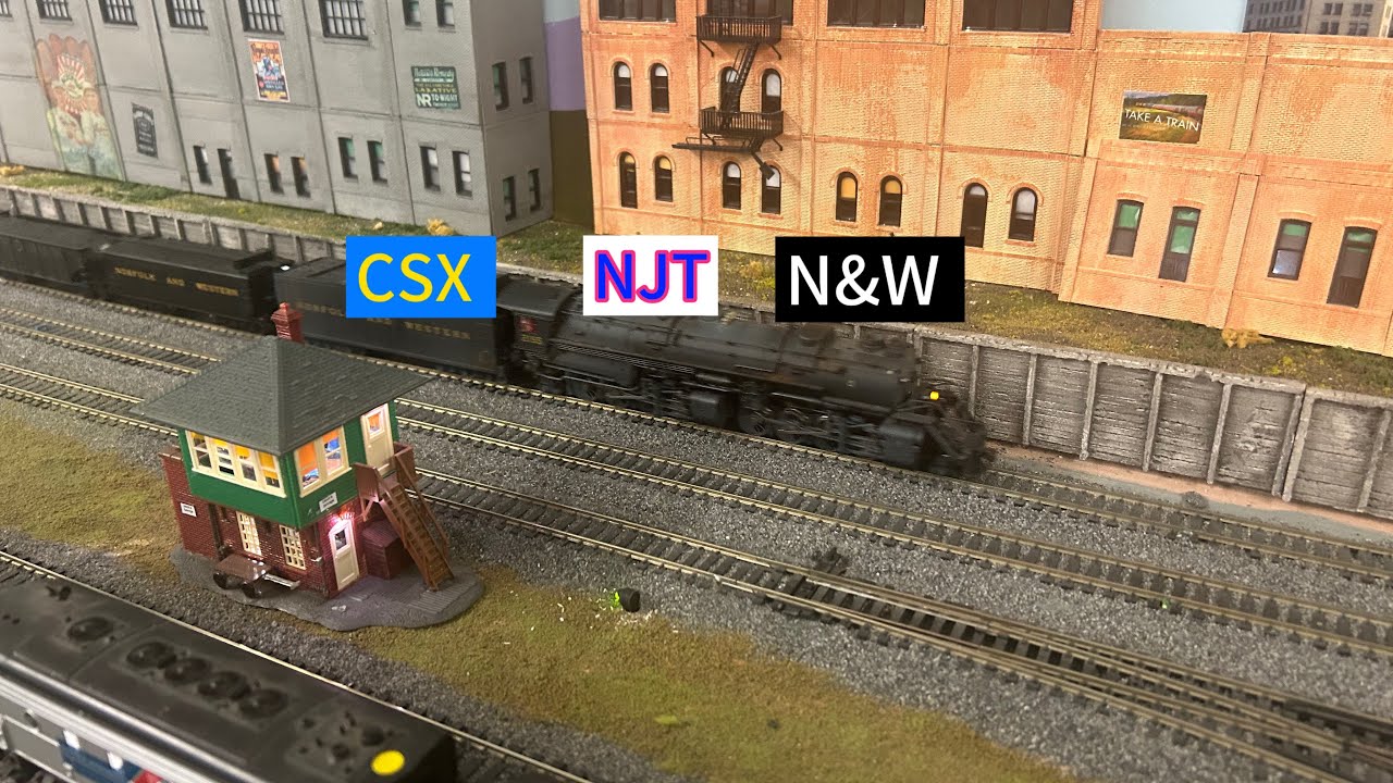 CSX NJT & N&W on the TAMRRC HO scale layout - YouTube