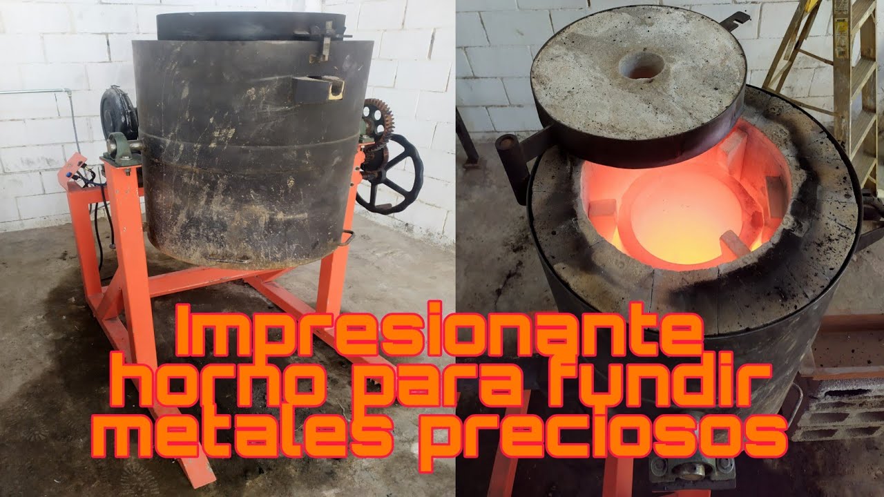 Fundir y refinar oro, plata y cobre en horno basculante - YouTube