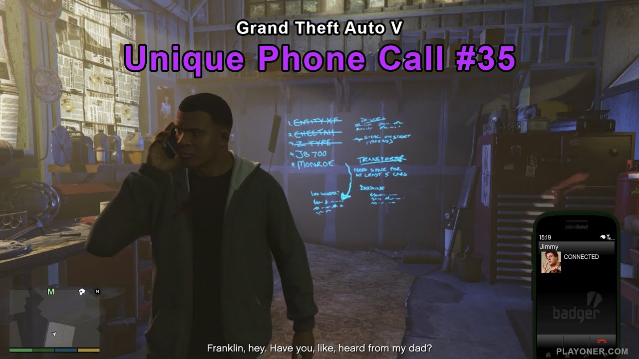 Franklin calls Jimmy after Deep Inside - Unique Phone Call #35 - GTA 5 ...