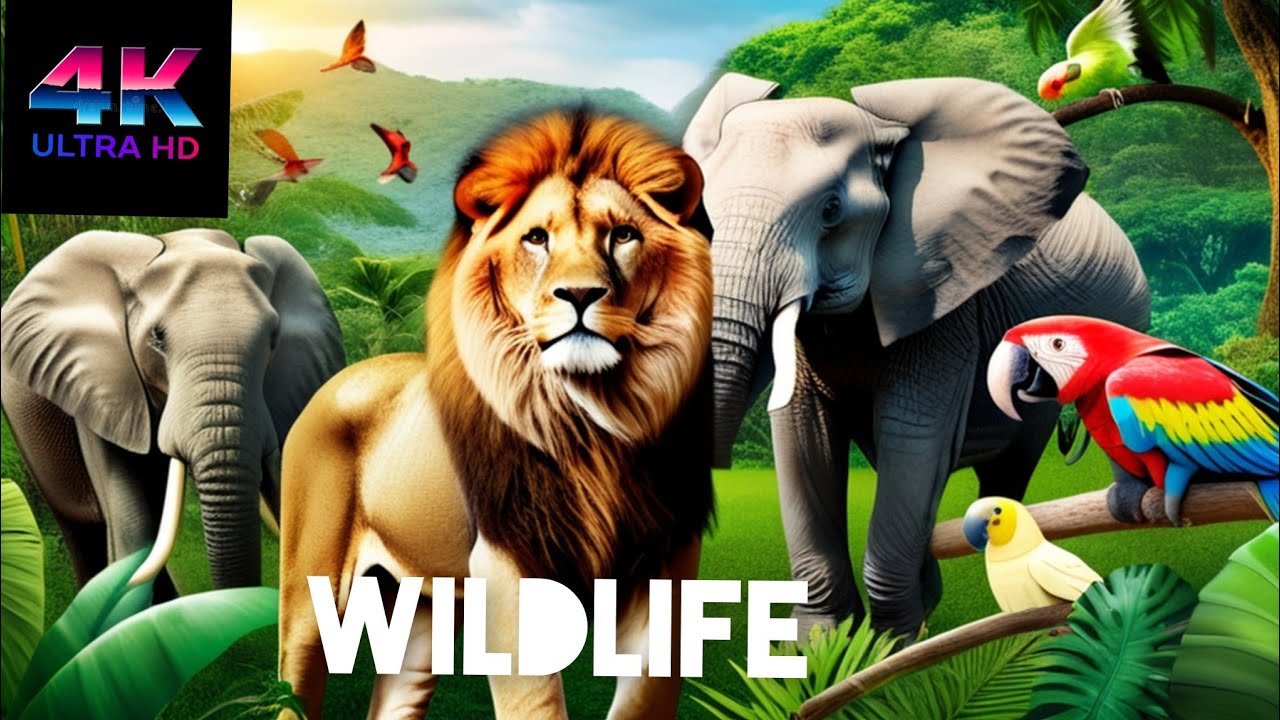"Wild Animals 4K Around the World: Peaceful Relaxation Film with Gentle ...