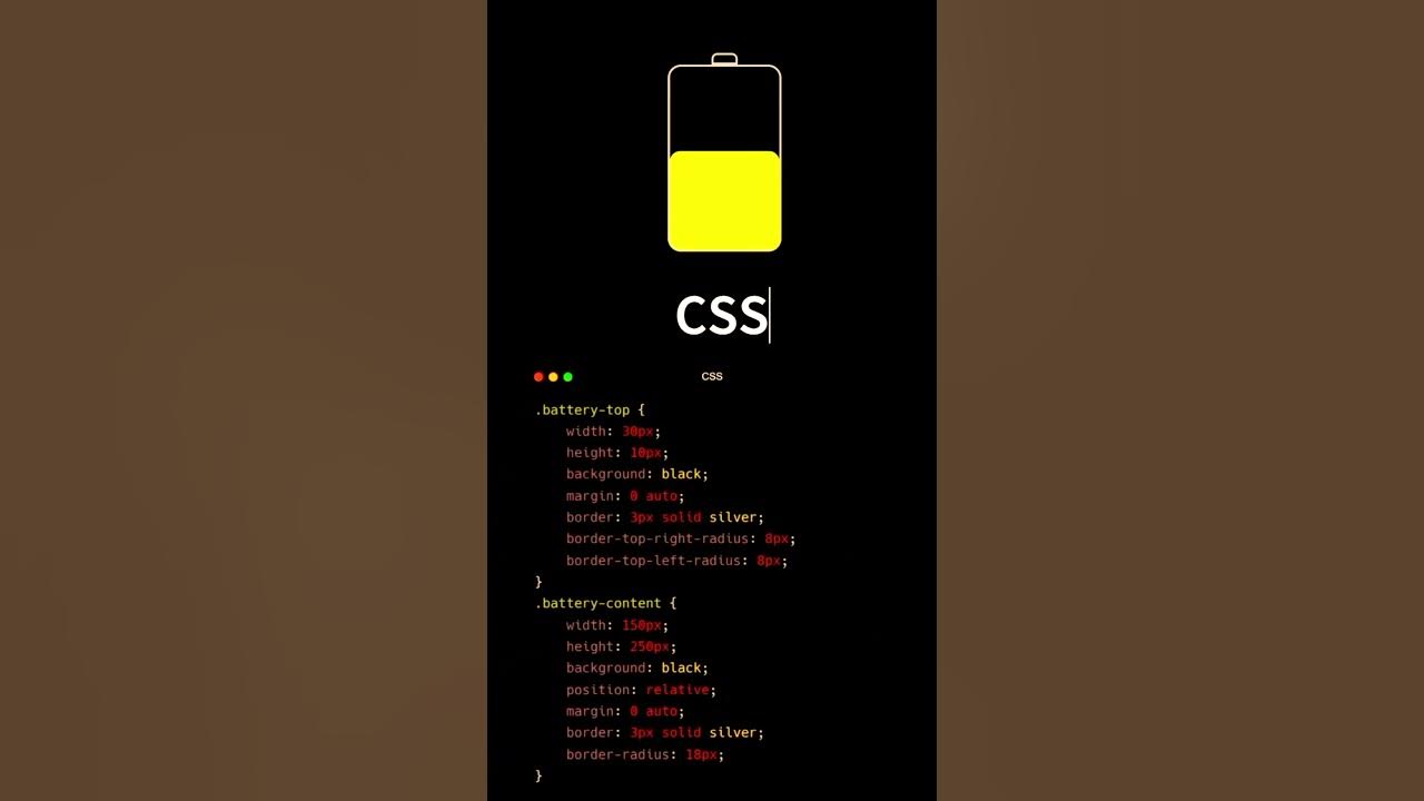 Create A Stunning Battery Info Animation With Just Html And Css 🎨 Htmlcss Htmldesign Coding
