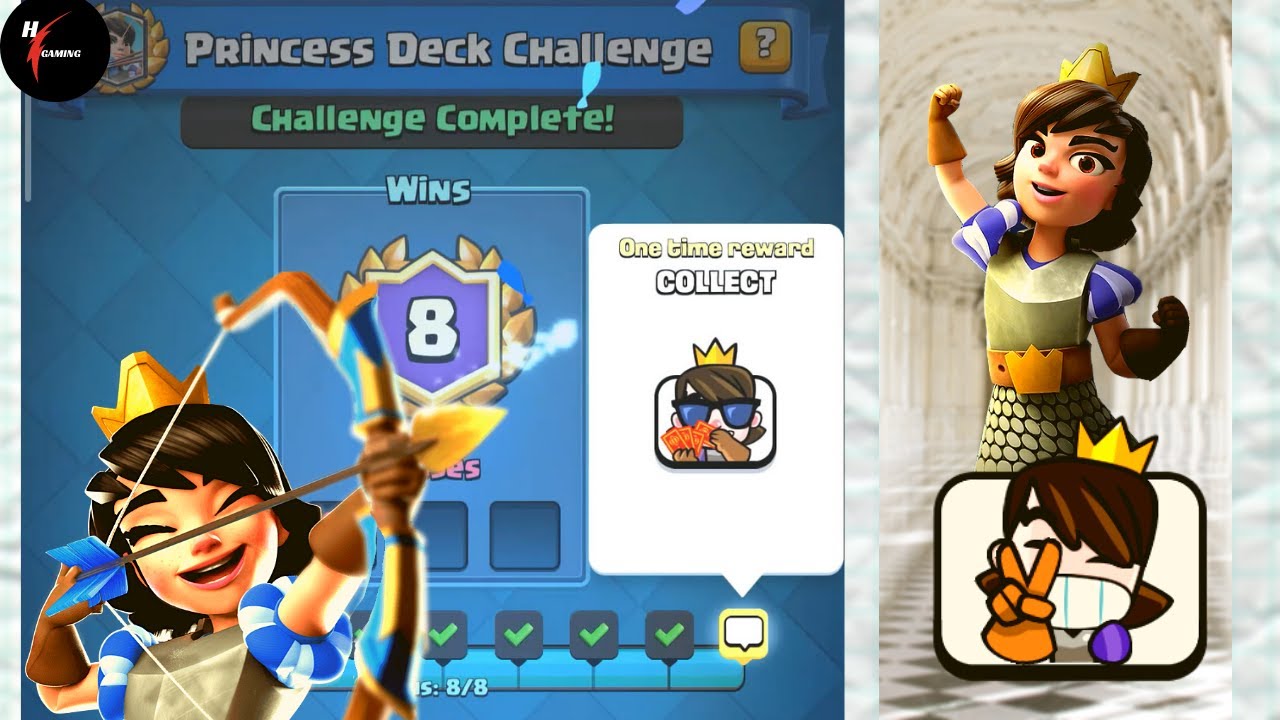 Princess Deck Challenge BEST DECK - Clash Royale Log Bait Gameplay ...