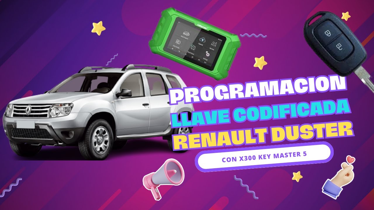 Como PROGRAMAR LLAVE RENAULT DUSTER con chip 4A con X300 key master 5 ...