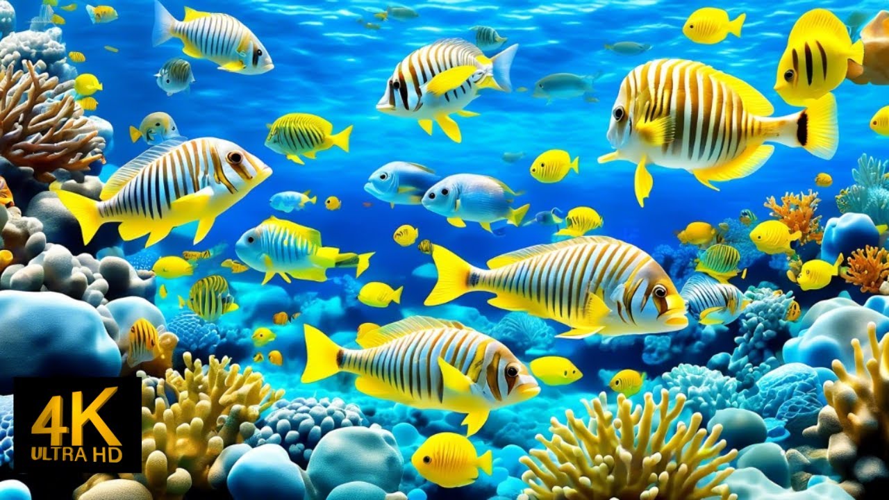 DREAM AQUARIUM 4K - Marvel at Sea Animal in The Best Aquarium 🐠 Colors ...