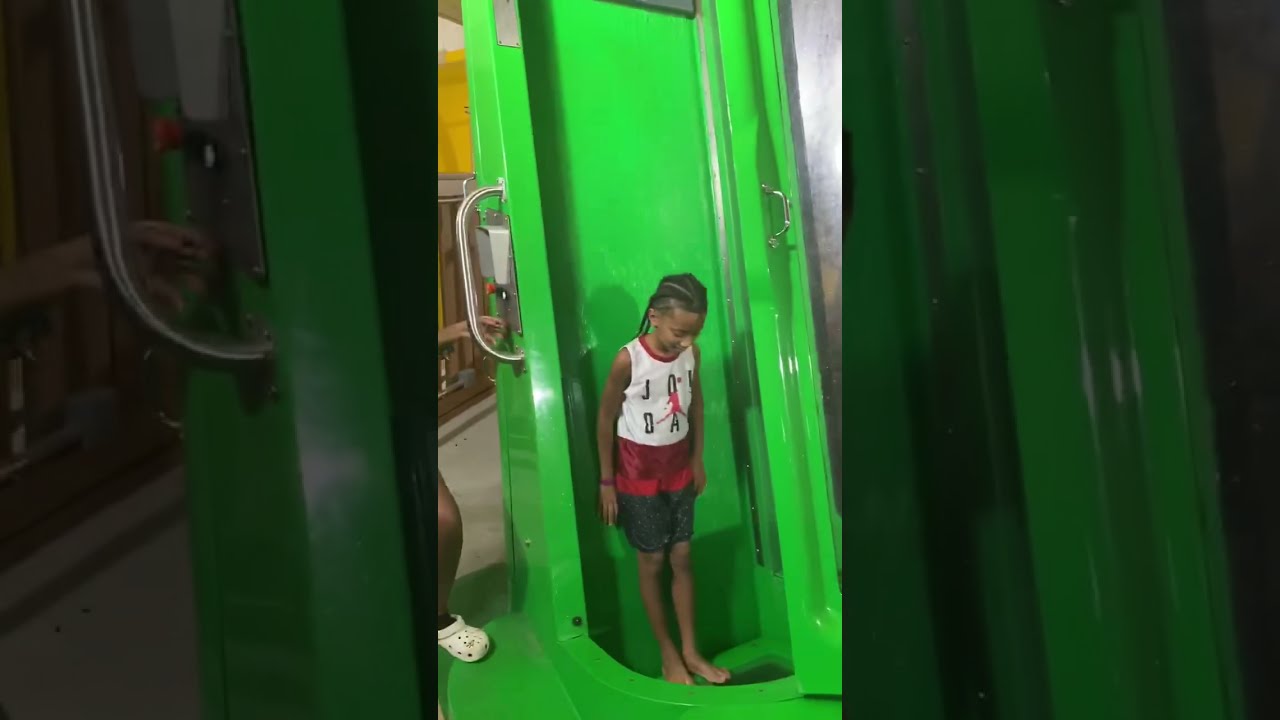 KD Rides The scariest Drop slide at 7yrs old😱 - YouTube