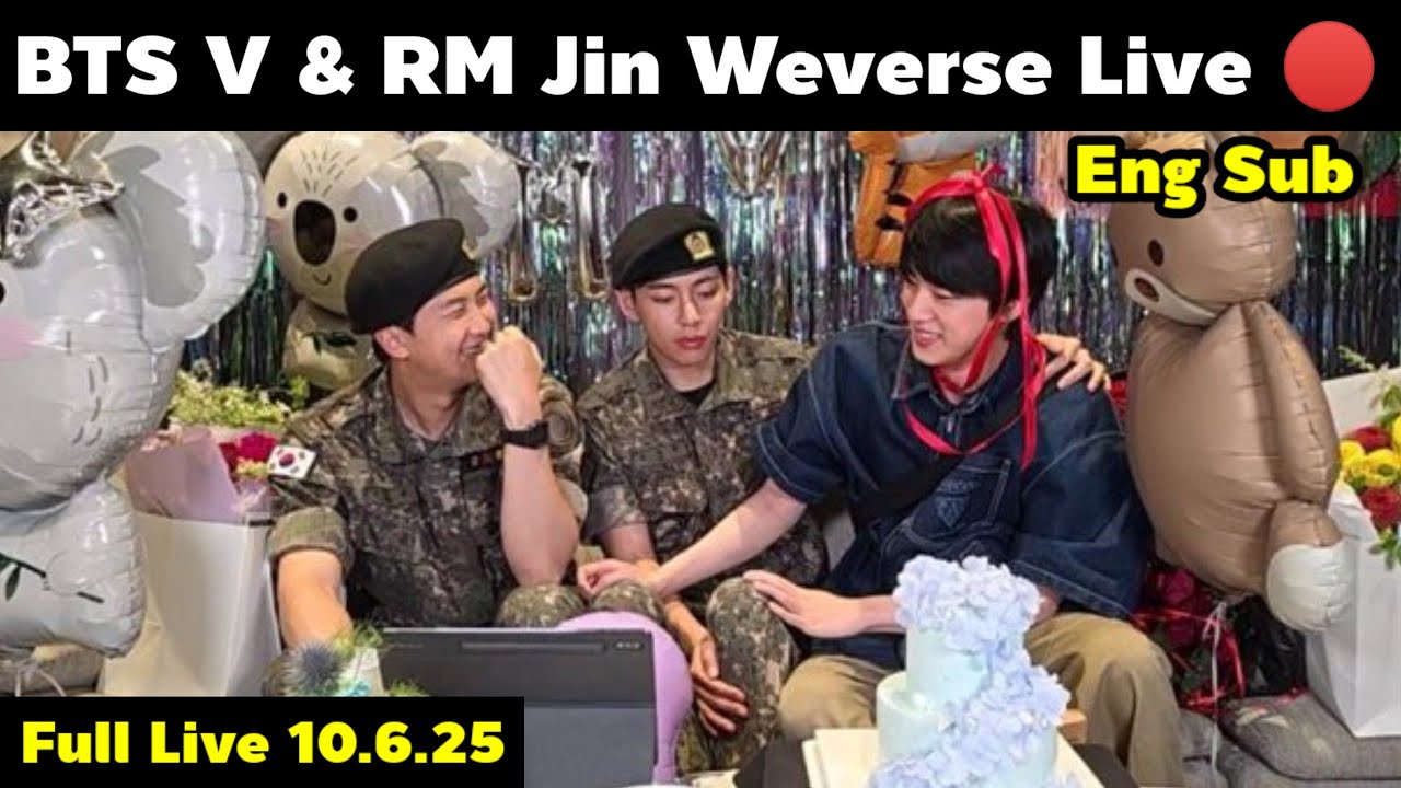 BTS V & RM Jin Weverse Live 🔴 | BTS Live Eng Subtitles - YouTube