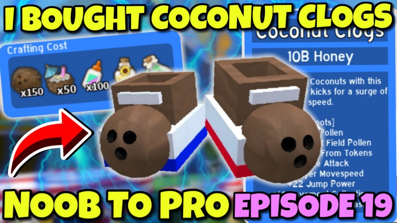 I BOUGHT COCONUT CLOGS - Bee Swarm Simulator NOOB to PRO Episode 19 ...