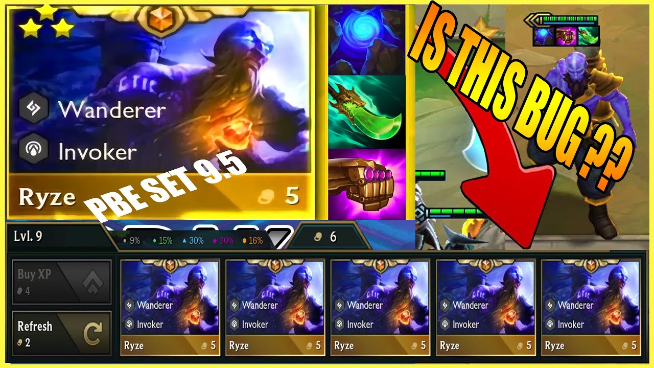3 STAR RYZE | IS THIS BUG ?? | TFT PBE SET 9.5 | NEW PATCH | FIRST LOOK ...