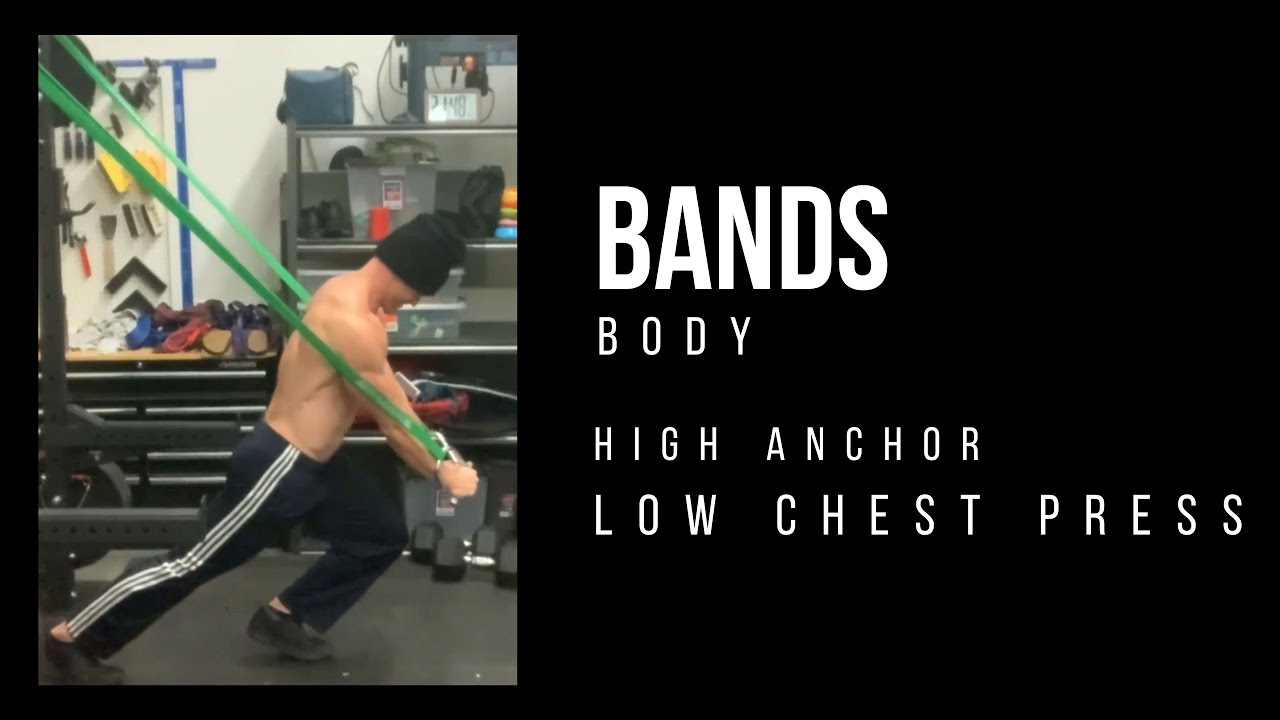 Bands High Anchor Low Chest Press - YouTube