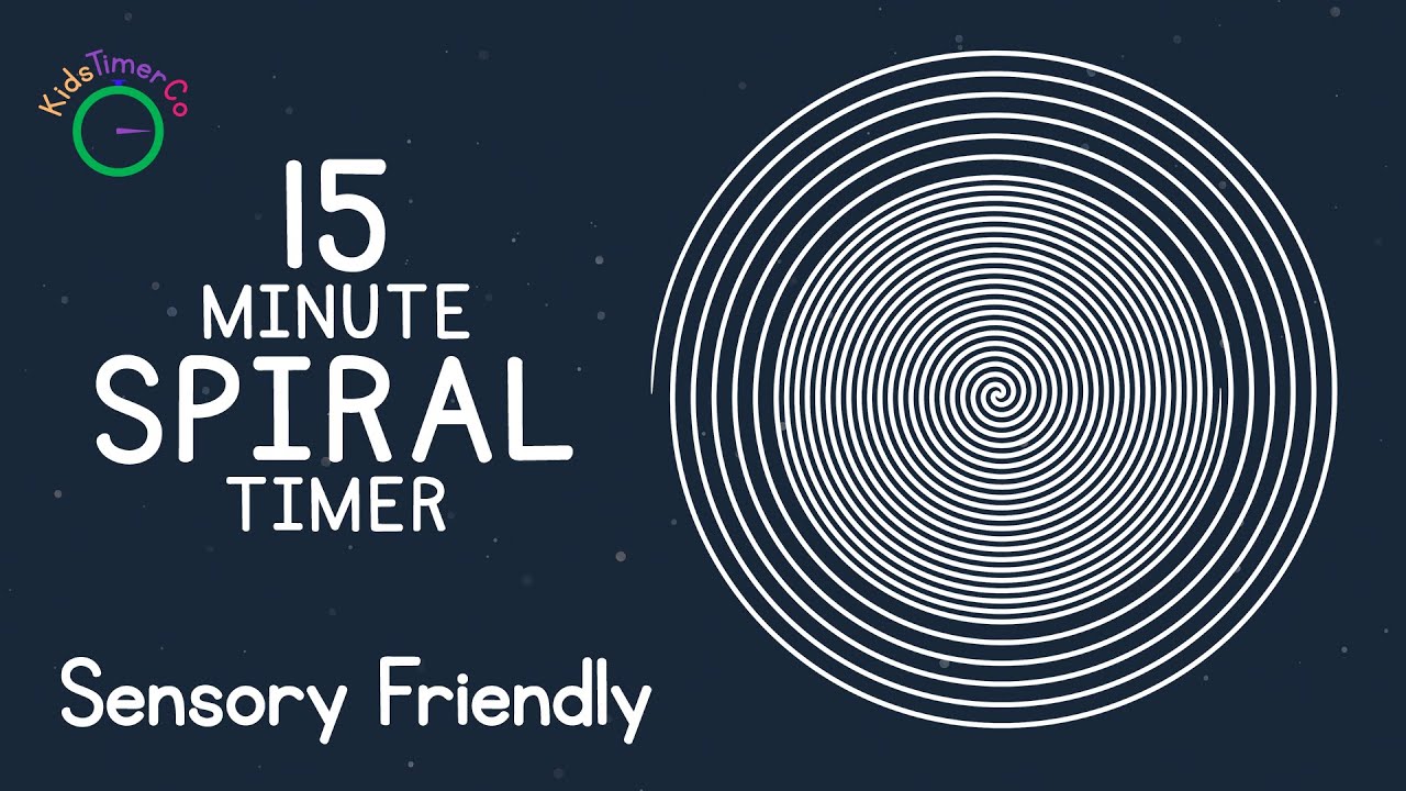 15 Minute Spiral Timer - Kids Sensory Friendly Visual Timer - YouTube
