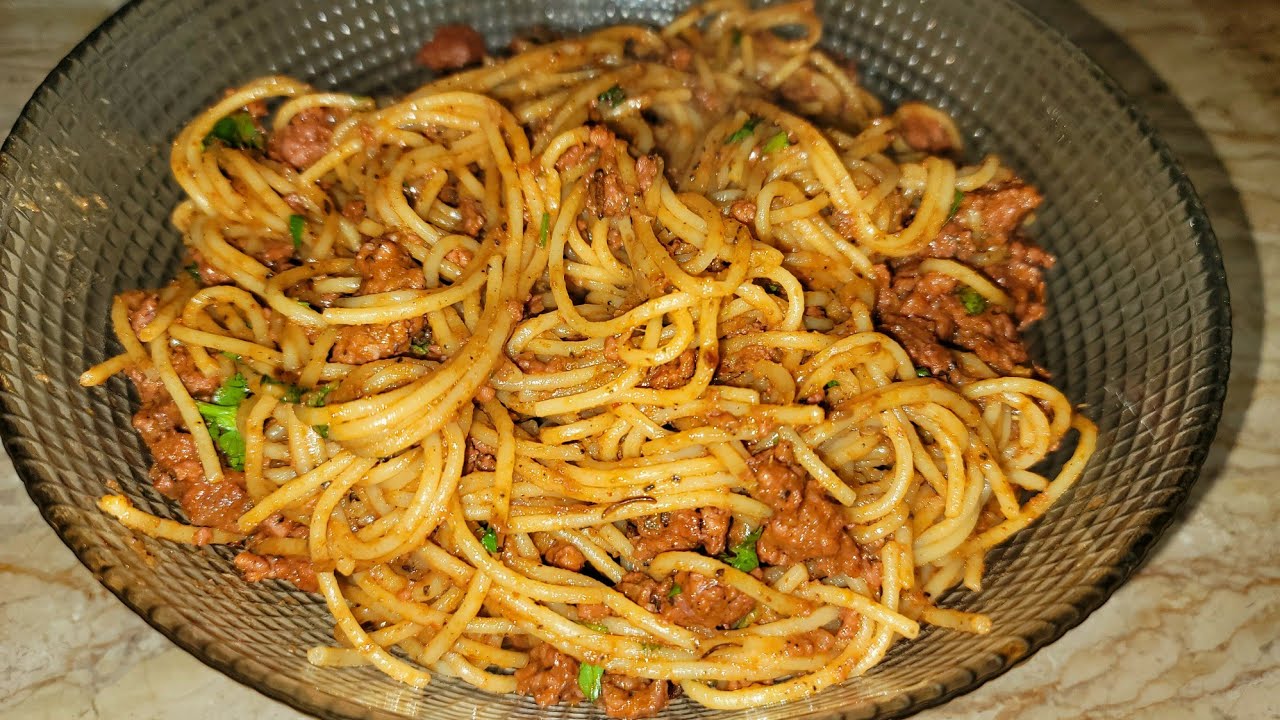 Beef Spaghetti | keema Spaghetti recipe | Recipe by | At Home Cooking ...