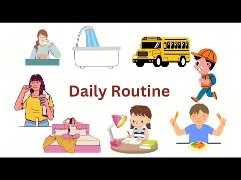 Daily Routine | Daily Routine for Kids | Kids Vocabulary - YouTube