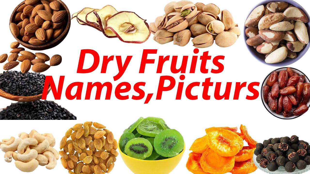 Dry fruits Vocabulary lDry Fruits Names In English With Pictures l Nuts ...