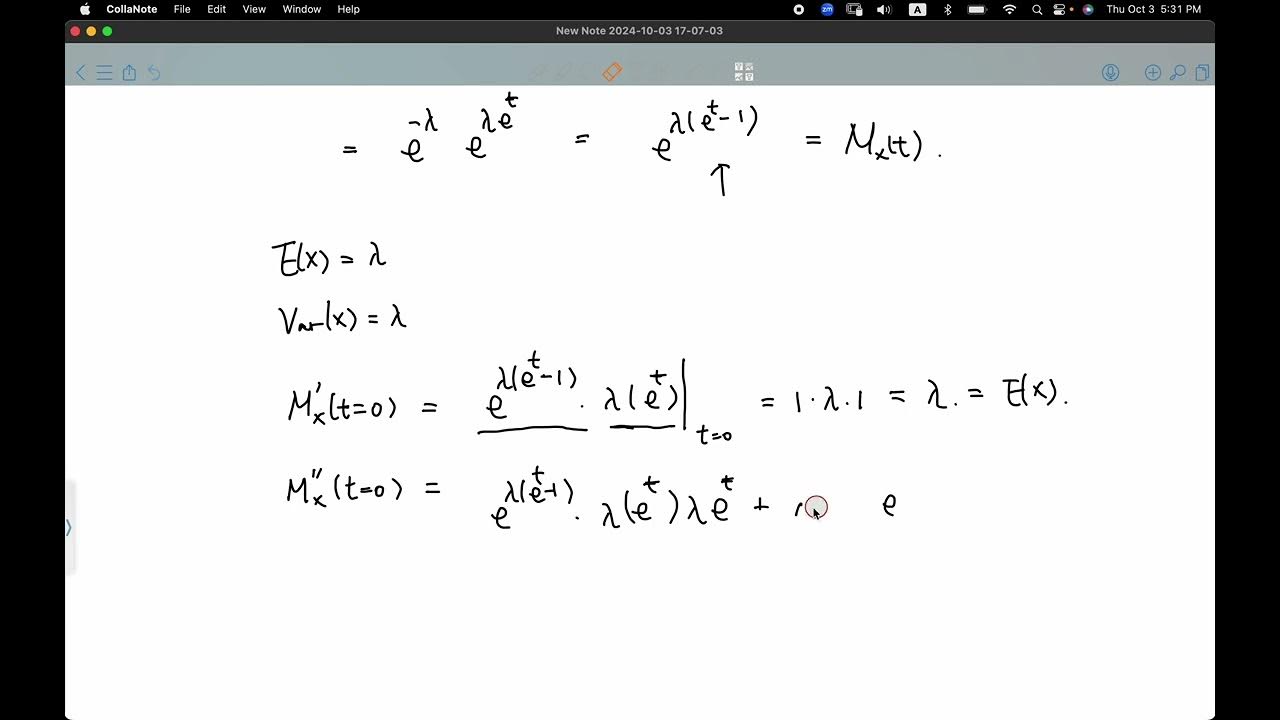 UCSC STAT 132 - week 1 - lecture 2 - Gamma distribution and property of moment generating ...