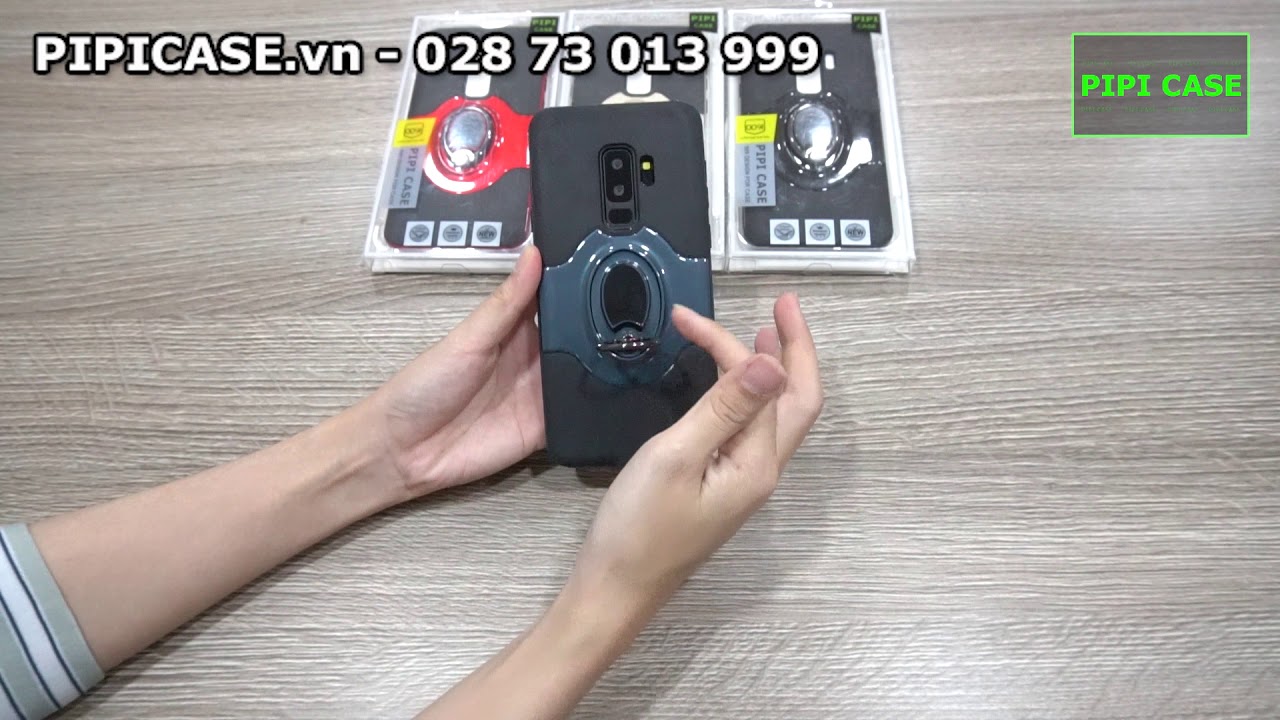 ỐP LƯNG DA RING SAMSUNG S9 MÀU XANH - YouTube